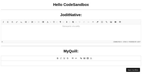 Text Editor Codesandbox