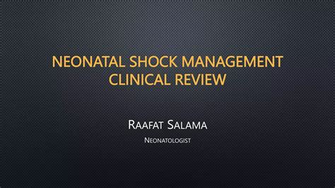 Neonatal Shock Management Autosaved Pptx