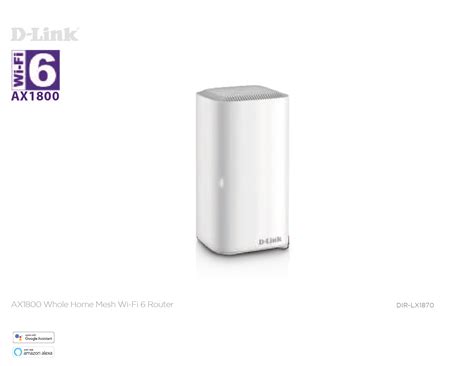D Link Dir Lx User Manual Ax Whole Home Mesh Wi Fi Router