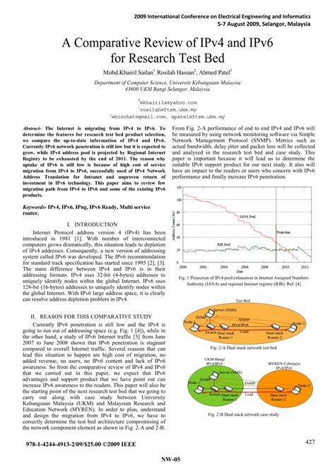 pdf a comparative review of ipv4 and ipv6 for research test bed