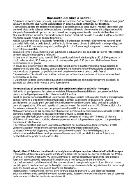 Riassunto Libro Generi In Relazione Docsity