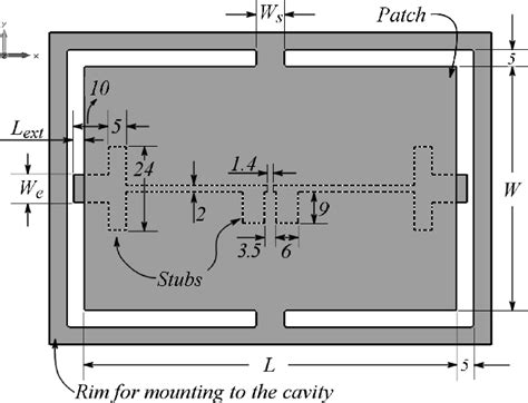 Figure 2 From Proximity Coupled Cavity Backed Patch Antenna For Long Range Uhf Rfid Tag