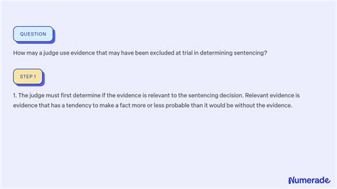 Solved How May A Judge Use Evidence That May Have Been Excluded At