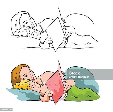 구슬눈꼬리 및 하위 독서모드 책에 대한 스톡 벡터 아트 및 기타 이미지 책 침대 감정 Istock
