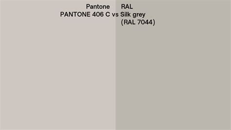 Pantone 406 C Vs Ral Silk Grey Ral 7044 Side By Side Comparison