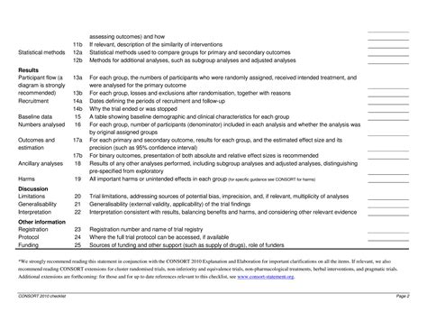 Consort 2010 Checklist Pdf