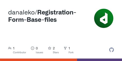 Github Danalekoregistration Form Base Files
