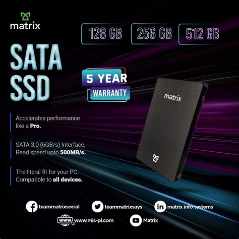Matrix 256 Gb Internal Solid State Drive Ssd 5 Year Warranty Pragyaz