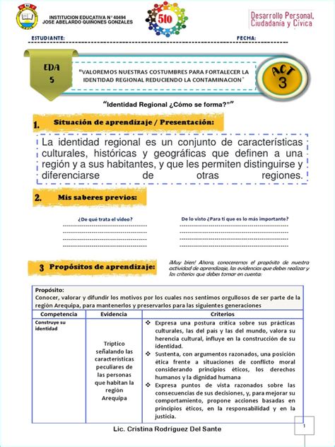 5° Sec Eda 5 Actividad 3 Dpcc Pdf