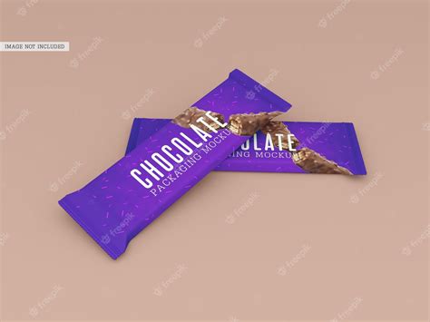 초콜릿 포장 모형 프리미엄 Psd 파일