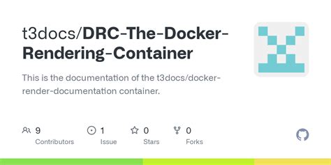 Github T3docsdrc The Docker Rendering Container This Is The Documentation Of The T3docs