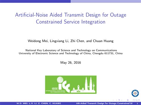 Pdf Artificial Noise Aided Transmit Design For Outage Constrained Service Integration