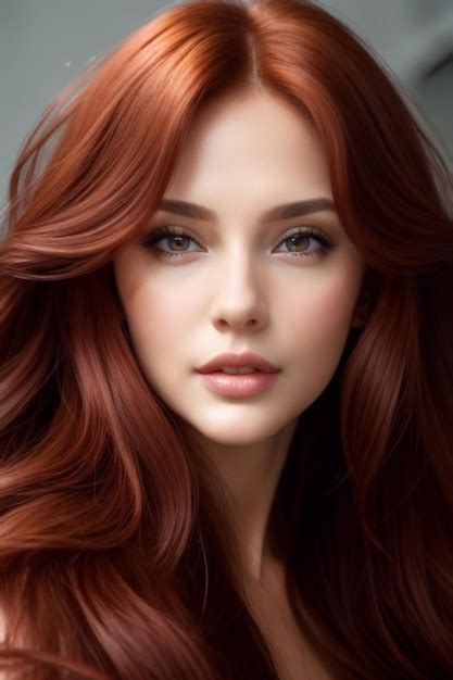 Premium Photo Portrait Of A Beautiful Redhaired Young Woman