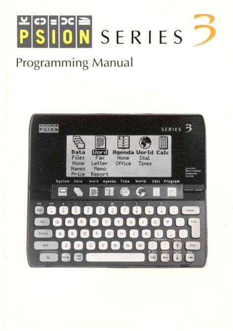 Psion Series 3 Programming Manual Manual Computing History