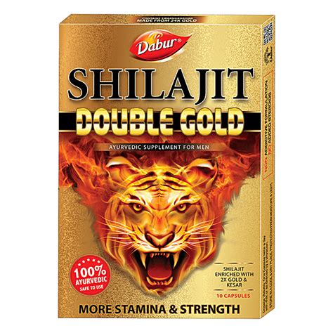 Buy Dabur Dabur Shilajit Double Gold 10 Capsules Shilajit Enriched