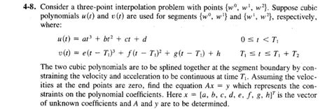 Solved 4 8 Consider A Three Point Interpolation Problem Chegg