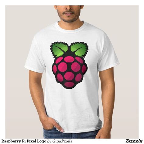 Raspberry Pi Pixel Logo Tshirt Designs Shirts Mens Tops