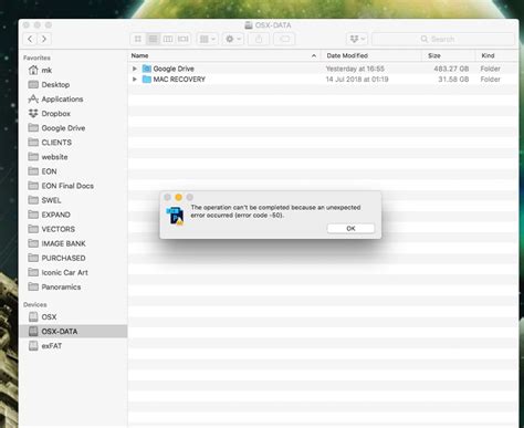 Solved The Operation Cant Be Completed Because An Unexpected Error Occurred Error Code 50