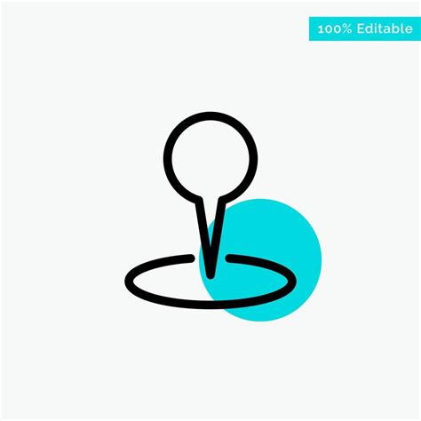 Location Map Marker Pin Turquoise Highlight Circle Point Vector Icon