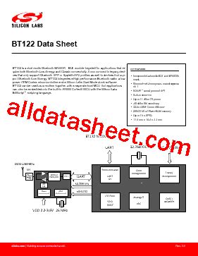 BT122-A-V2 Datasheet(PDF) - Silicon Laboratories