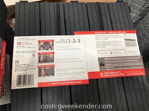Multy Home Urbana Deck Tiles Costco Weekender