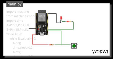 Blinklicht Mit Schalter Wokwi ESP STM Arduino Simulator