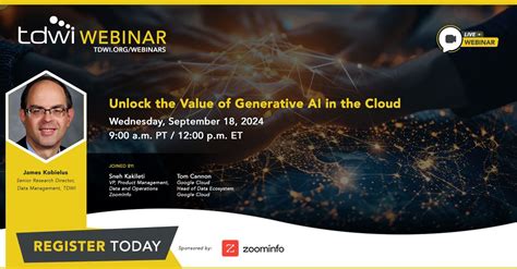 Tdwi On Linkedin Ai Tdwi Webinar Generativeai Cloudai
