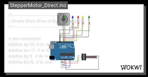 Motor De Passo Com Chave Wokwi Esp32 Stm32 Arduino Simulator