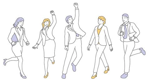 Premium Vector Business People Vector Illustration Set In Flat Design