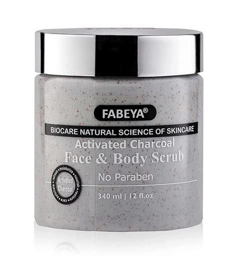 Buy Fabeya Biocare Natural Activated Charcoal Face And Body Scrub 340