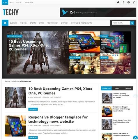 Tech Blogger Templates