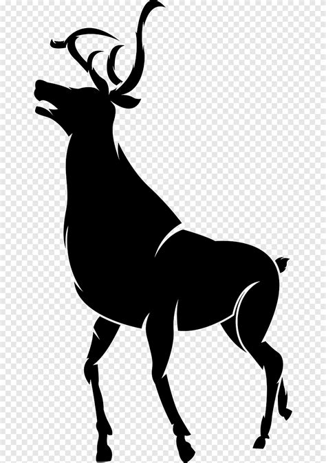Alce reno antílope cuerno elegante emblema gráfico cazar