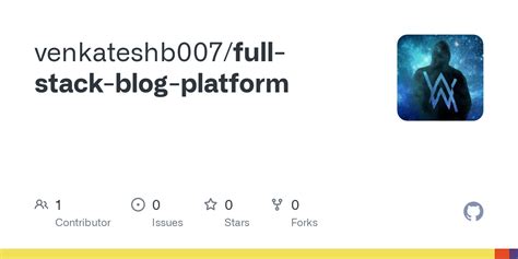 Github Venkateshb007full Stack Blog Platform