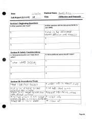 Understanding Diffusion And Osmosis Lab Report And Analysis Course Hero