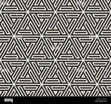 Vector Seamless Lines Pattern Modern Stylish Triangle Shapes Texture Repeating Geometric Tiles