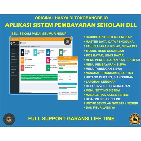Jual APLIKASI PEMBAYARAN SPP SEKOLAH DILENGKAPI KIRIM PESAN DAN WA SIAP