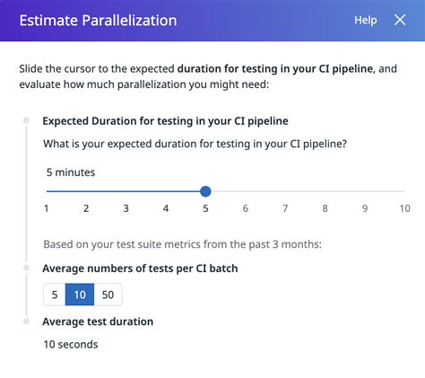 continuous testing settings