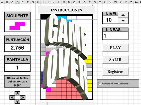 Tetris ES 06 Experto En Excel Programas En Excel Programas Excel