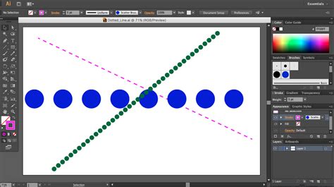 Dotted Line Illustrator Qosabud