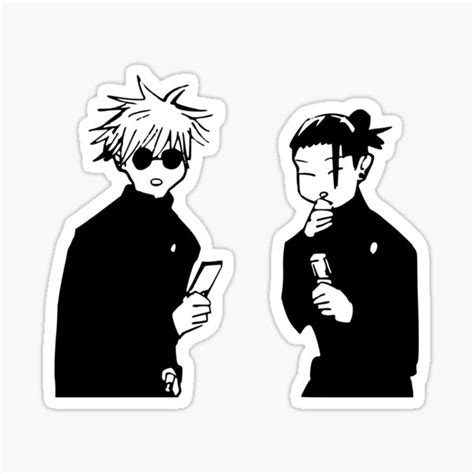 Gojo X Geto Gossip Separated Sticker For Sale By Sandsgnn Redbubble