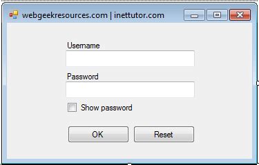 Login Form Without Database In Visual Basic Net