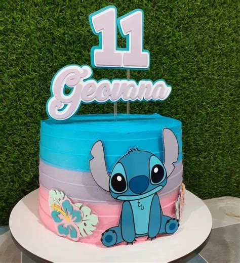 55 opções de bolo do Stitch para animar sua festa e tutoriais Festa