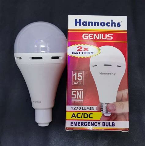 Promo Lampu Emergency Hannochs Genius 15W AC DC Putih Diskon 33 Di