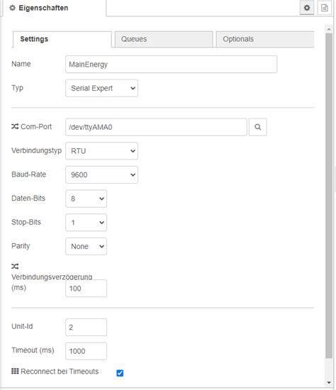reading registers from electricity meters with modbus general node