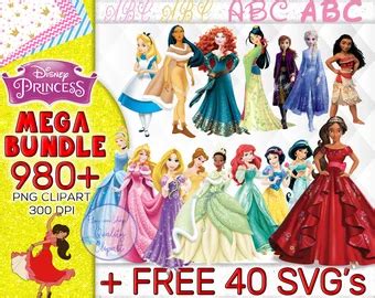 Disney Princess Png Bundle Disney Png Princess Png Inspire Uplift