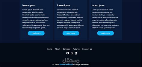 تصميم وتطوير موقع احترافي باستخدام Html و Css مستقل