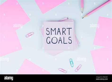 Hand Writing Sign Smart Goals Business Overview Mnemonic Used As A