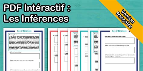 Title French Inference Worksheet Interactive Pdf