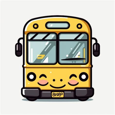 Premium Ai Image Illustration Of Yellow Bus On White Background