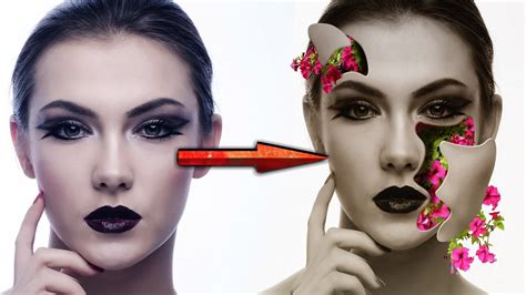 Flower In Face Effect Photoshop Tutorial YouTube